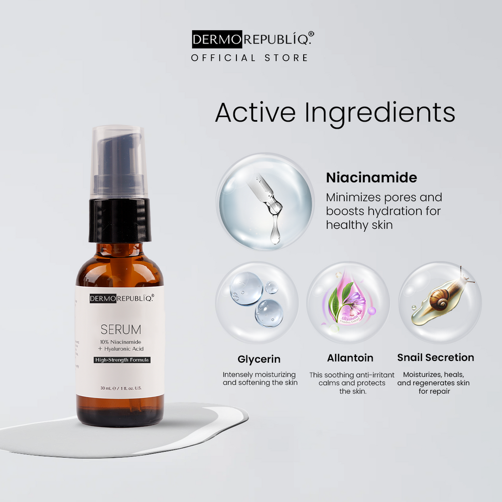 Dermorepubliq 10% Niacinamide + Hyaluronic High-Strength Formula Serum