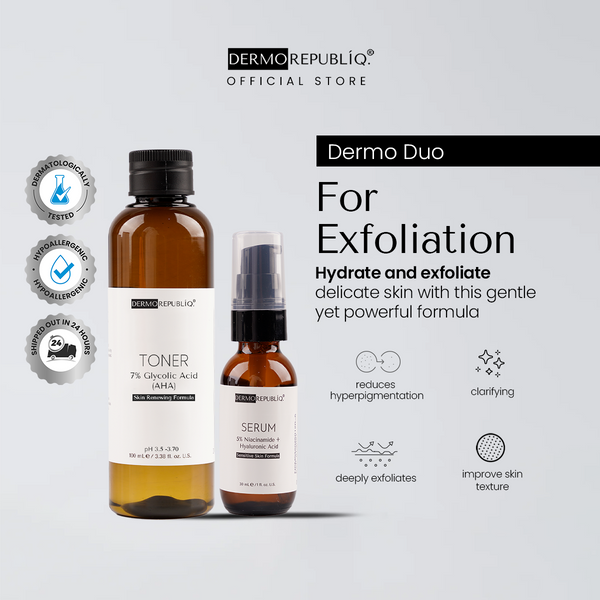 Dermorepubliq Duos - Exfoliation (5% Niacinamide + Glycolic Acid)